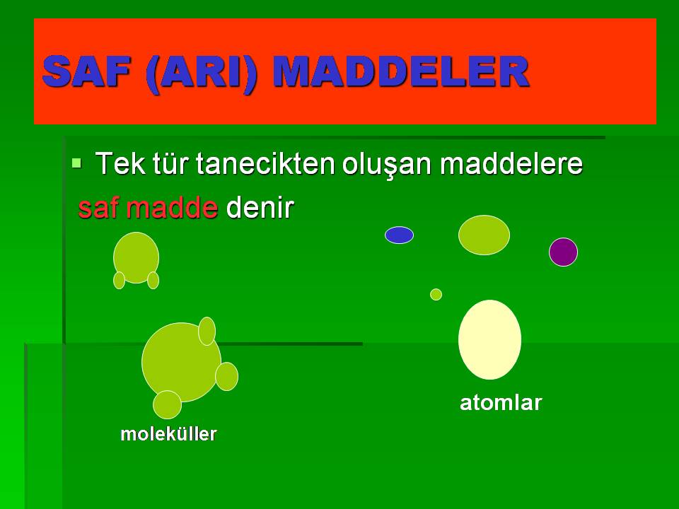 Saf Madde Nedir? Arı Madde Nedir? -6.Sınıf Fen
