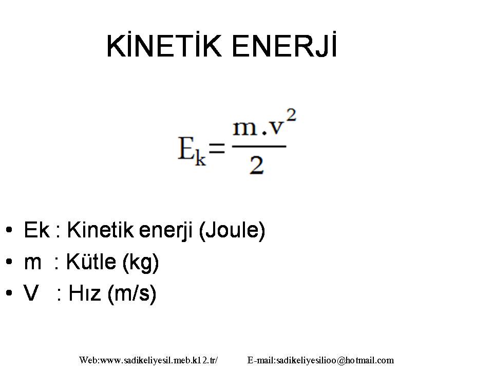 Kinetik Enerji Nasıl Hesaplanır? Formülü -7.Sınıf Fen